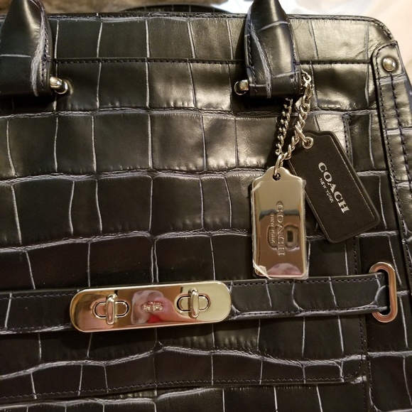 Coach | Bags | Coach Swagger Frame Satchel In Denim | Poshmark